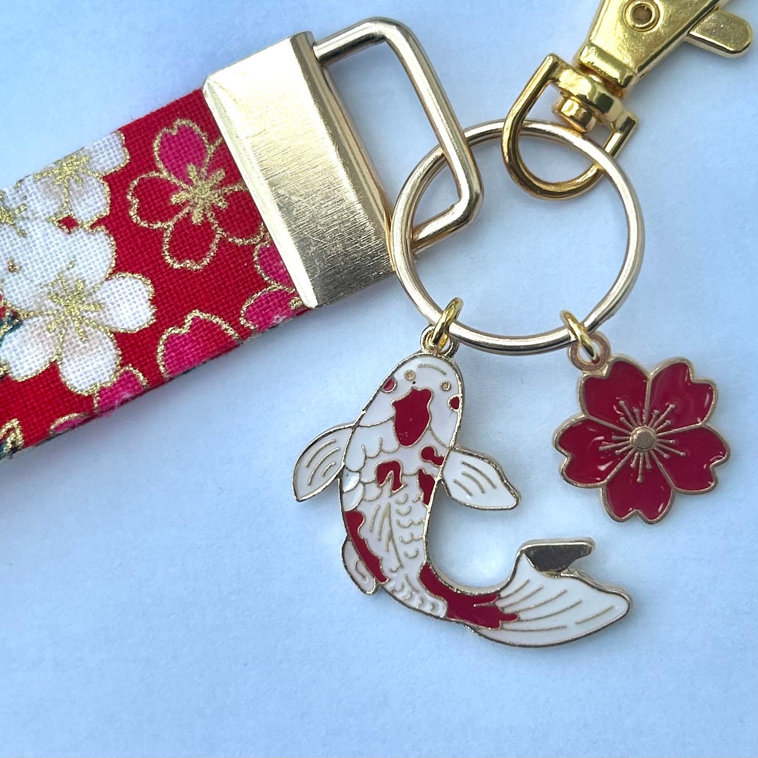 Kawaii Japanese Keyfob Wrist Strap Keyring Keychain Kimono Style Ribbon ...