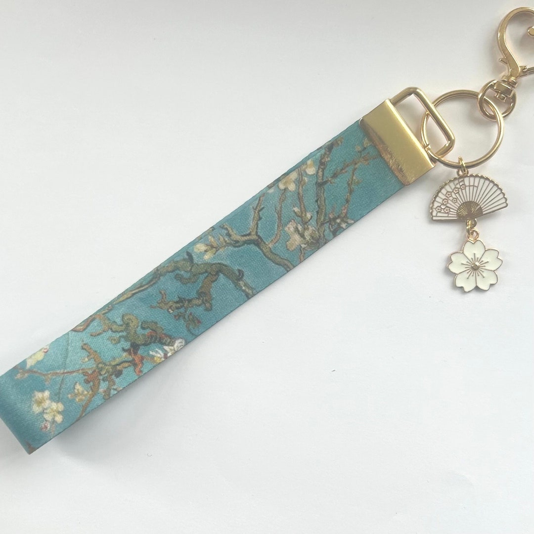 Kawaii Sakura Coquette Keyfob Phone Strap , Japanese Wristlet, Kimono ...
