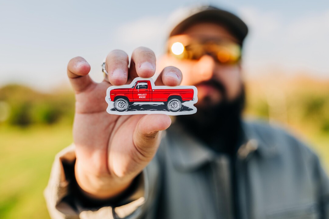 Red Truck Durable Die Cut Sticker. F100 Car Sticker. Vintage Ford Decal ...