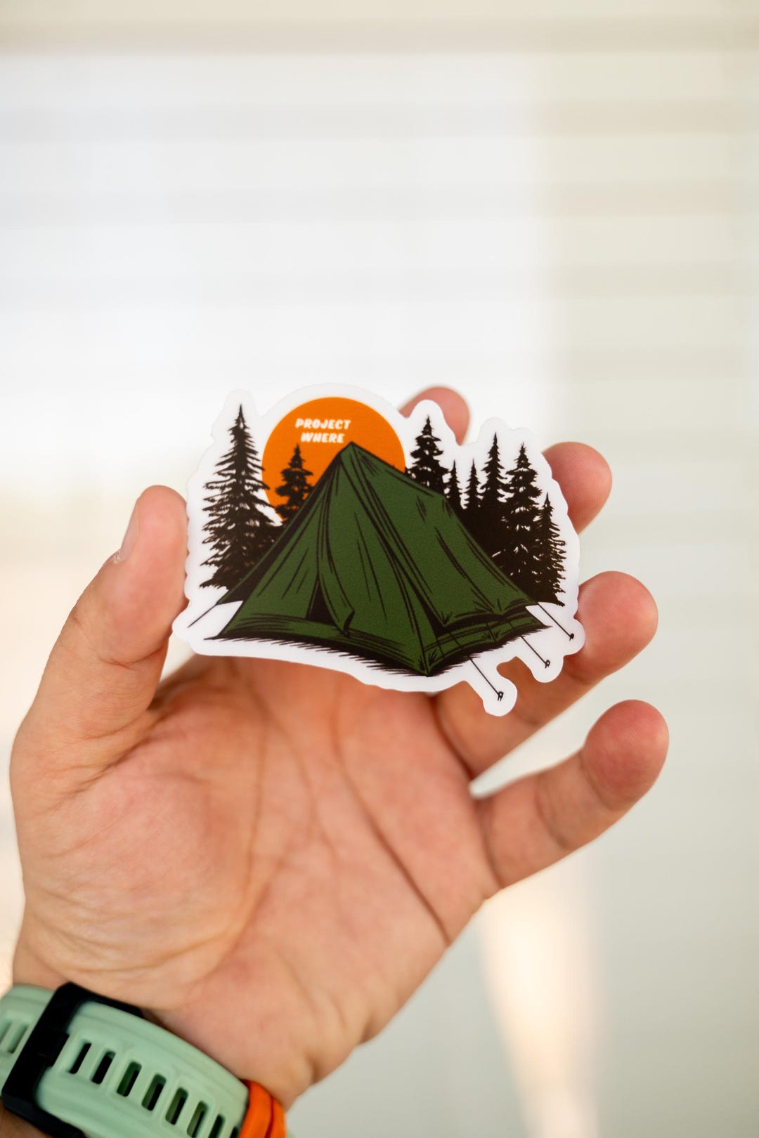 Camping Tent Sticker, Hike More Worry Less Die Cut Vinyl Sticker - Etsy