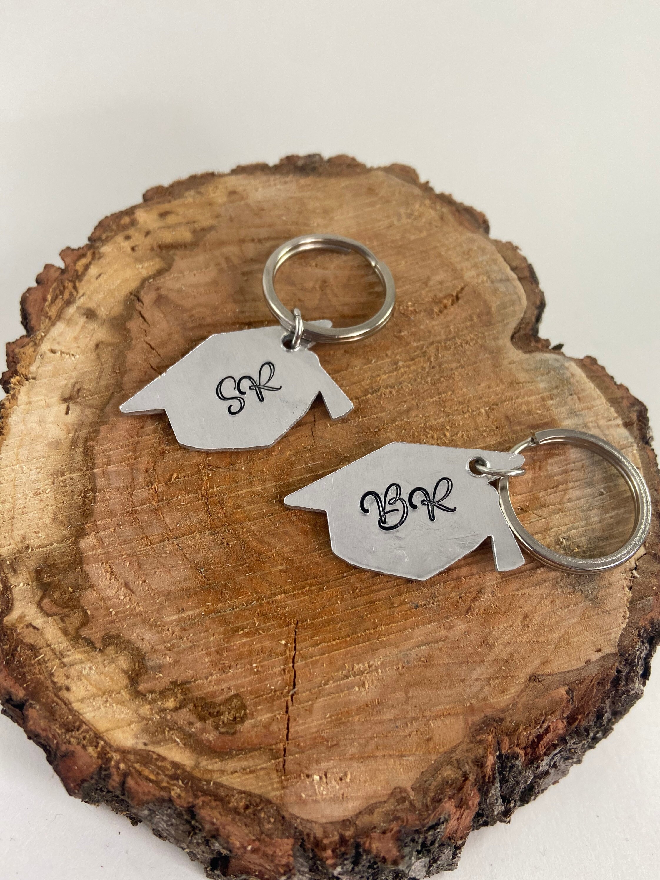 Handmade Metal Stamped Graduation Class Of Keychain | Etsy