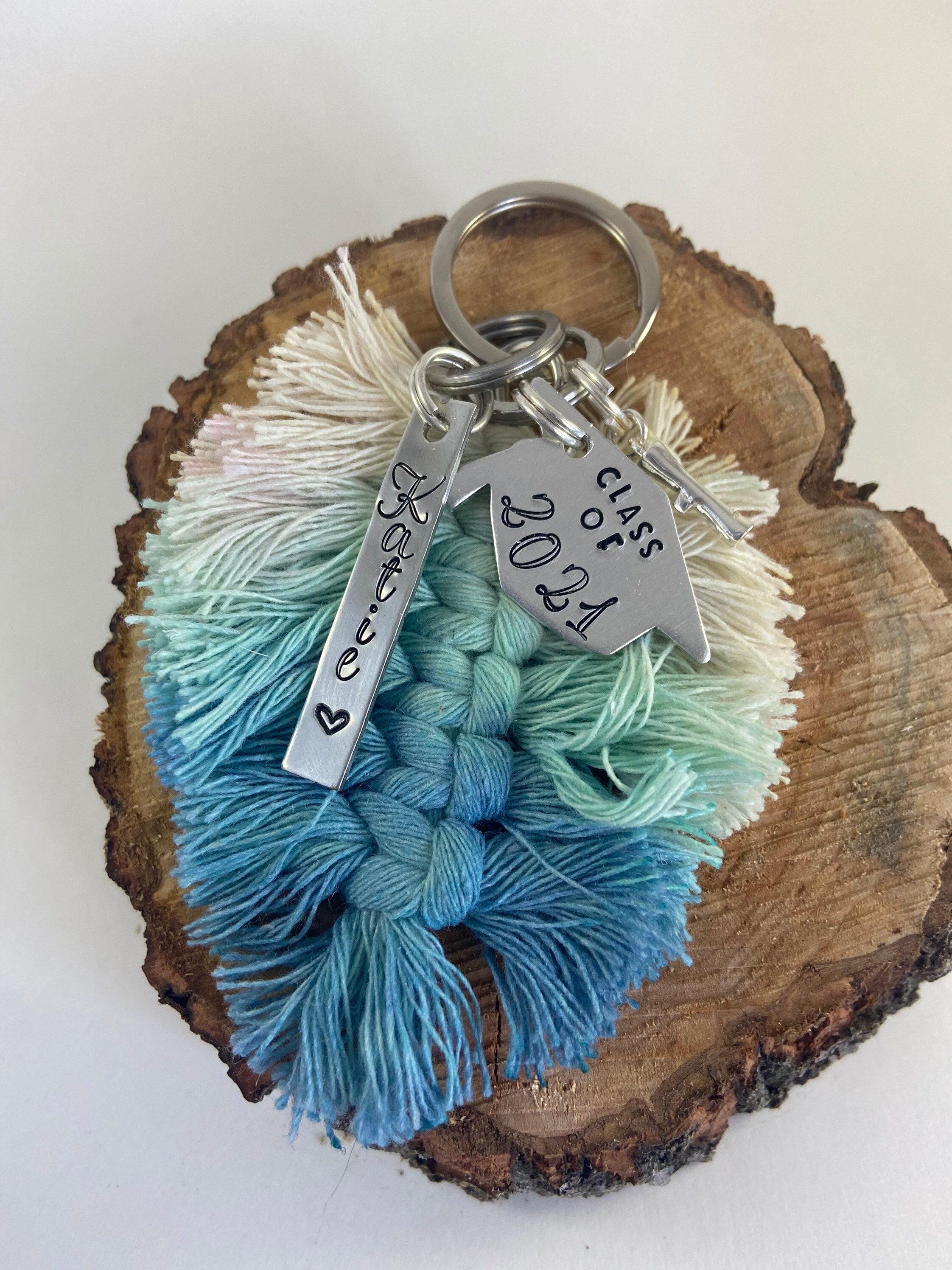 Handmade Metal Stamped Graduation Class Of Keychain | Etsy