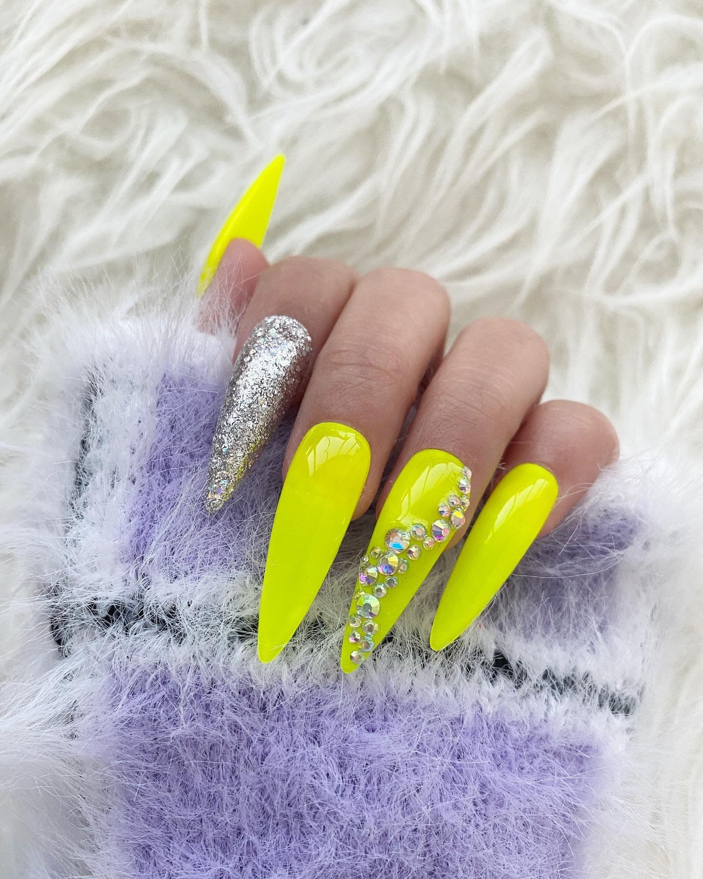 Neon Yellow Nails