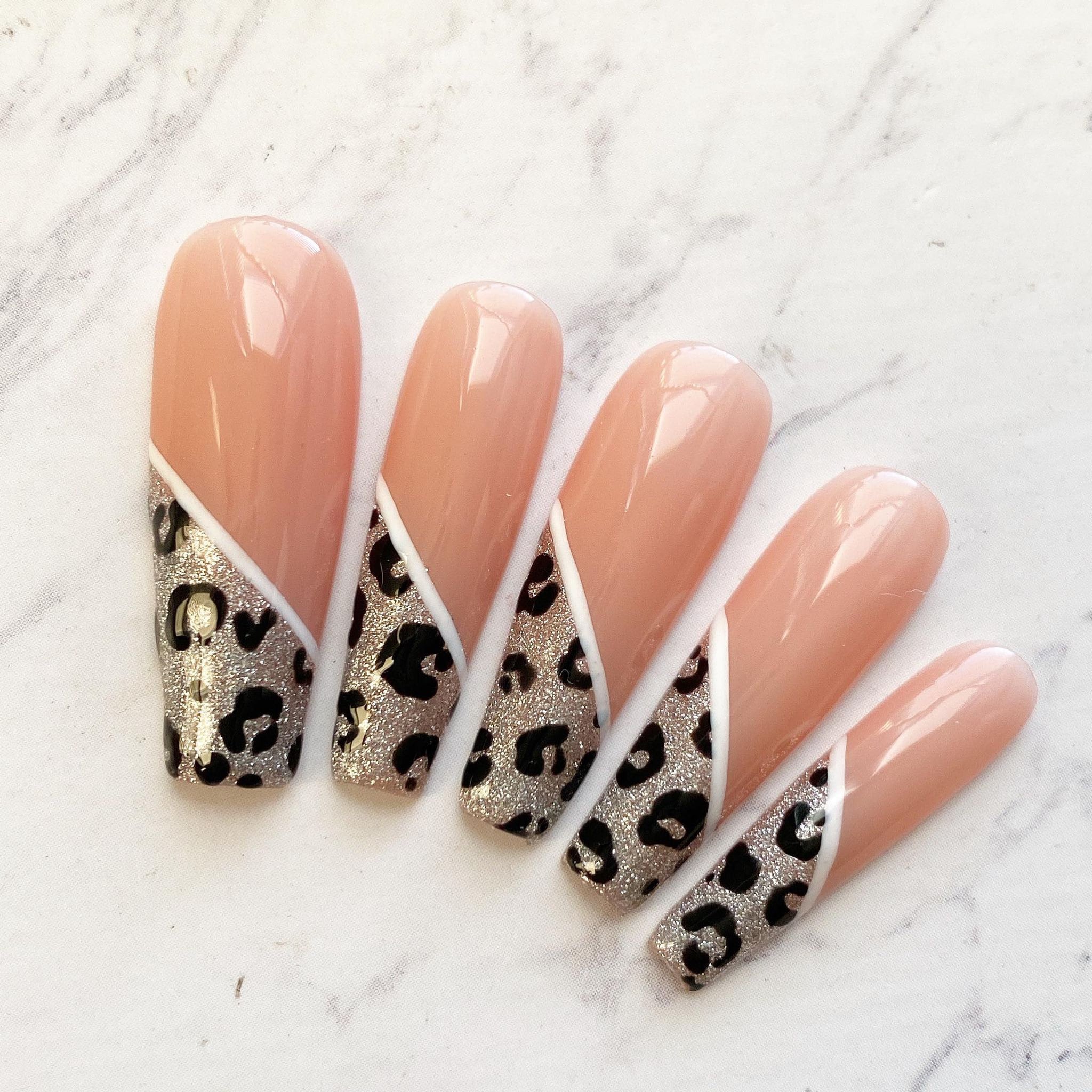 Cheetah Flare Nails