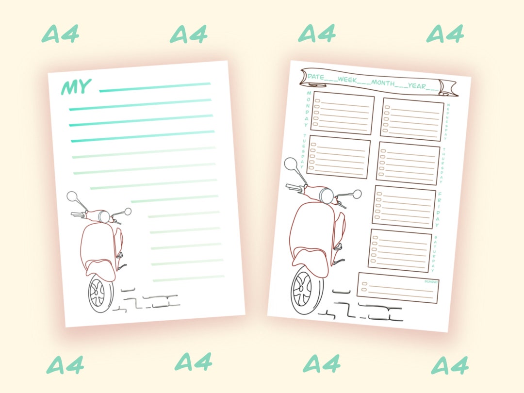 Printable: A4 Weekly Schedule, Weekly Planner to Do List, Kids/work ...