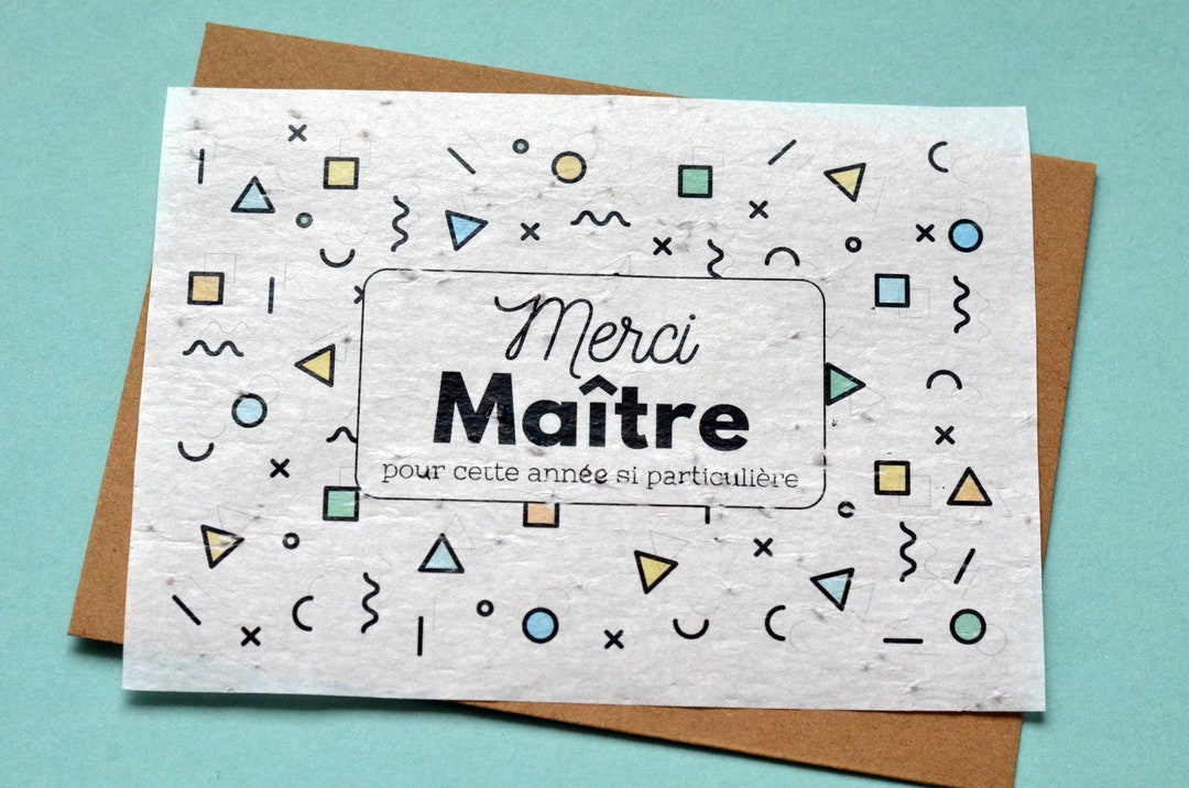 Card to Plant Thank You Master. Seeded Card Thank You Mistress. - Etsy