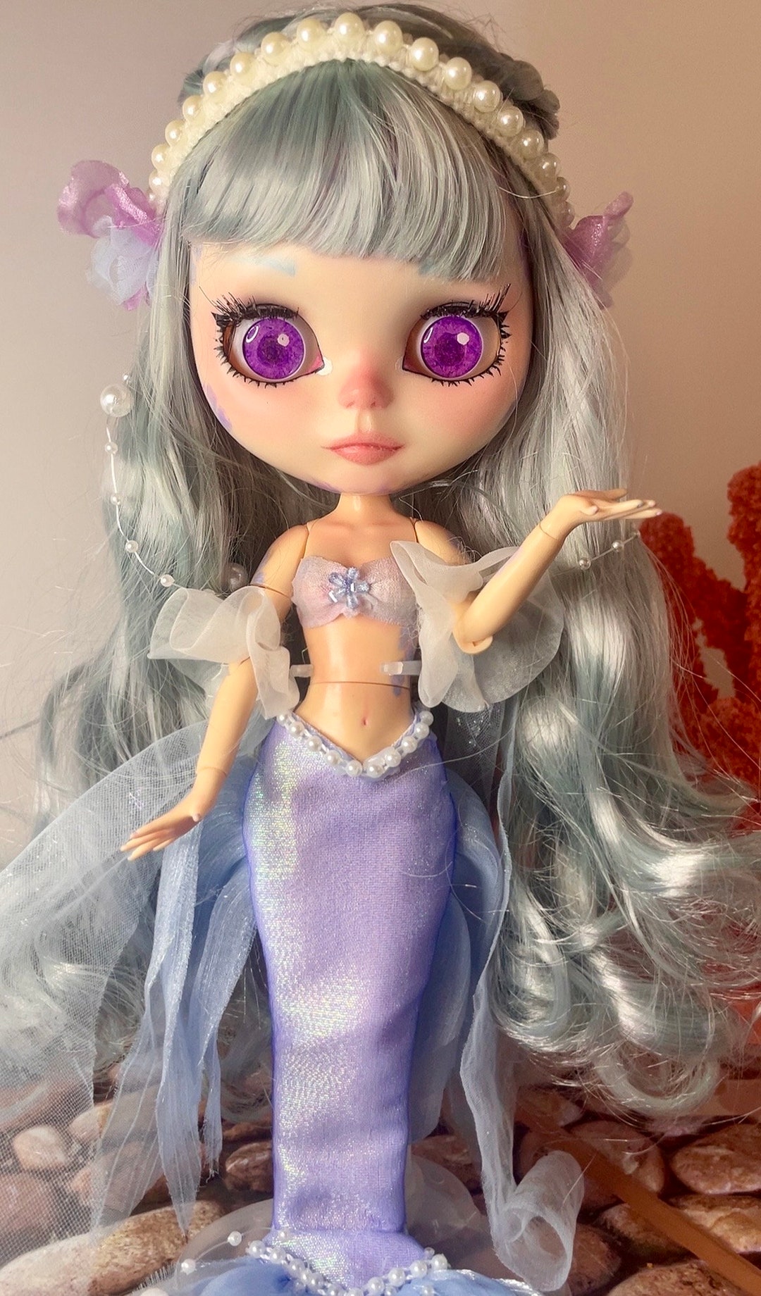 Mermaid Blythe Custom Doll, Mermaid Inspired, OOAK Customized Blythe ...