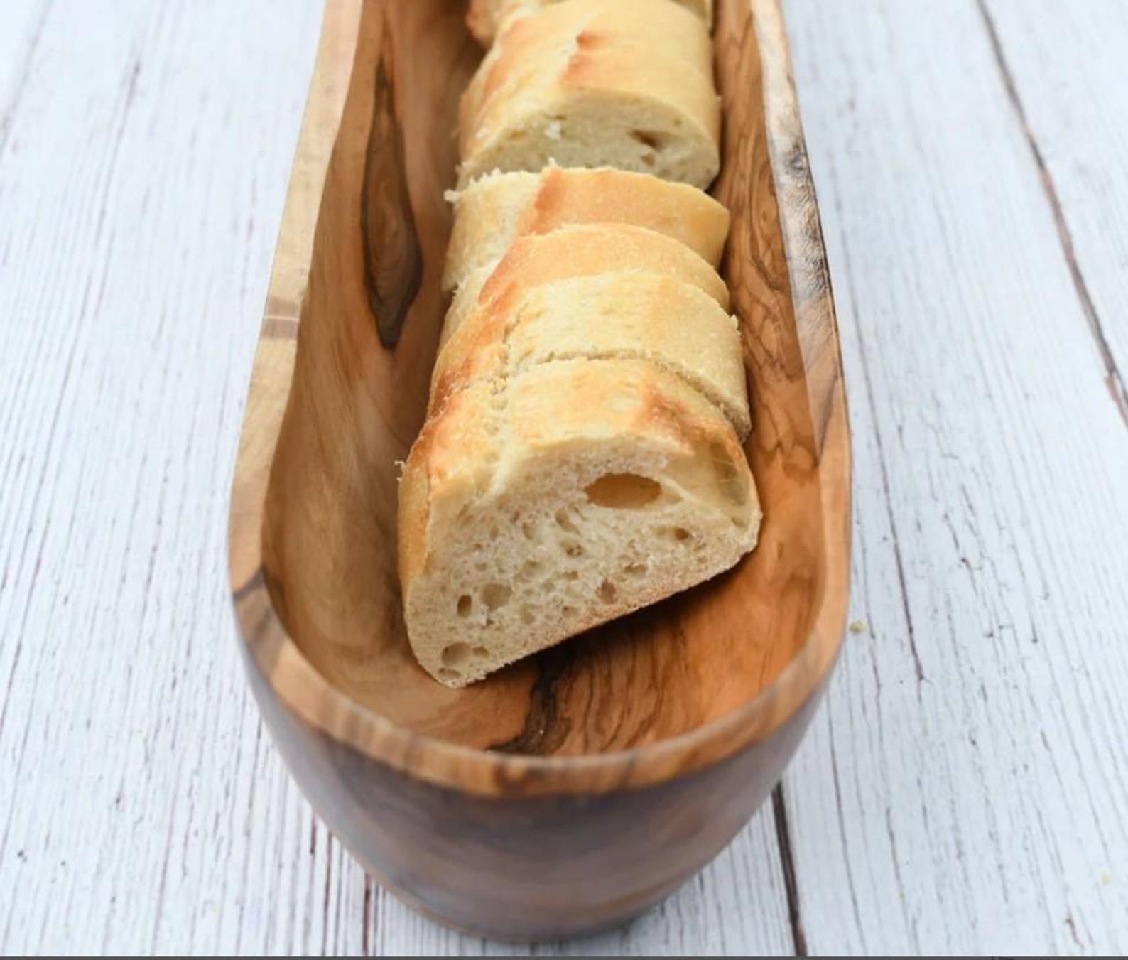 Personalized Olive Wood Bread Bowl - Custom Valentine's Day Gift for ...
