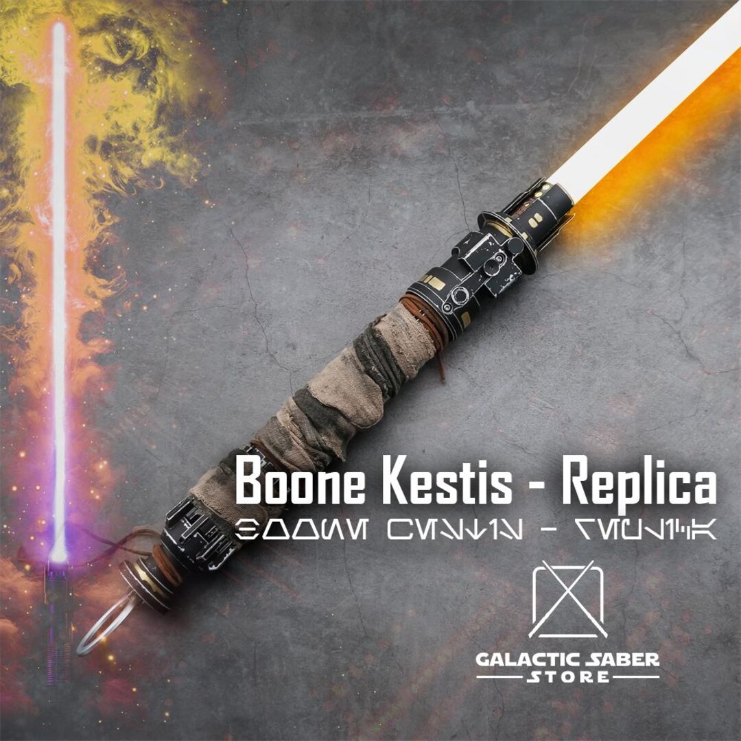Boone Kestis Lightsaber Replica: RGB Neopixel Smooth Swing, Removable ...