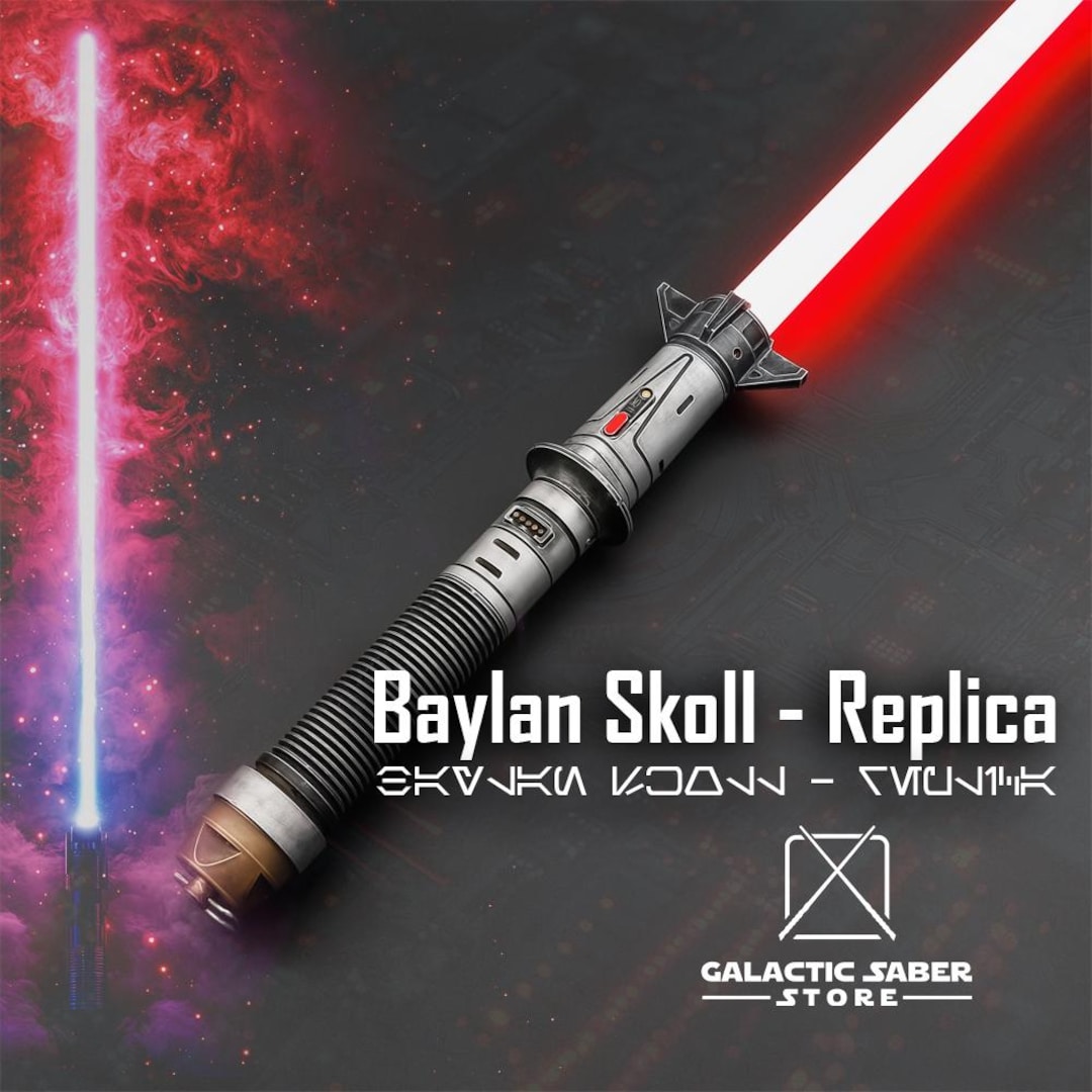 Baylan Skoll Lightsaber: Weathered Hilt, RGB Neopixel, Bluetooth App ...