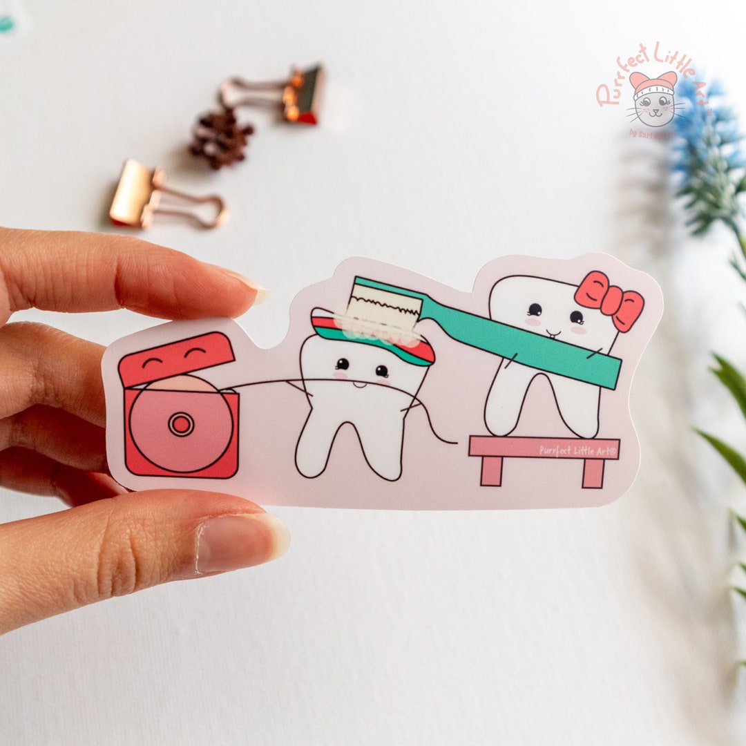 Cleaning Train Sticker | Dental Sticker | Dental Art | Dental Student ...