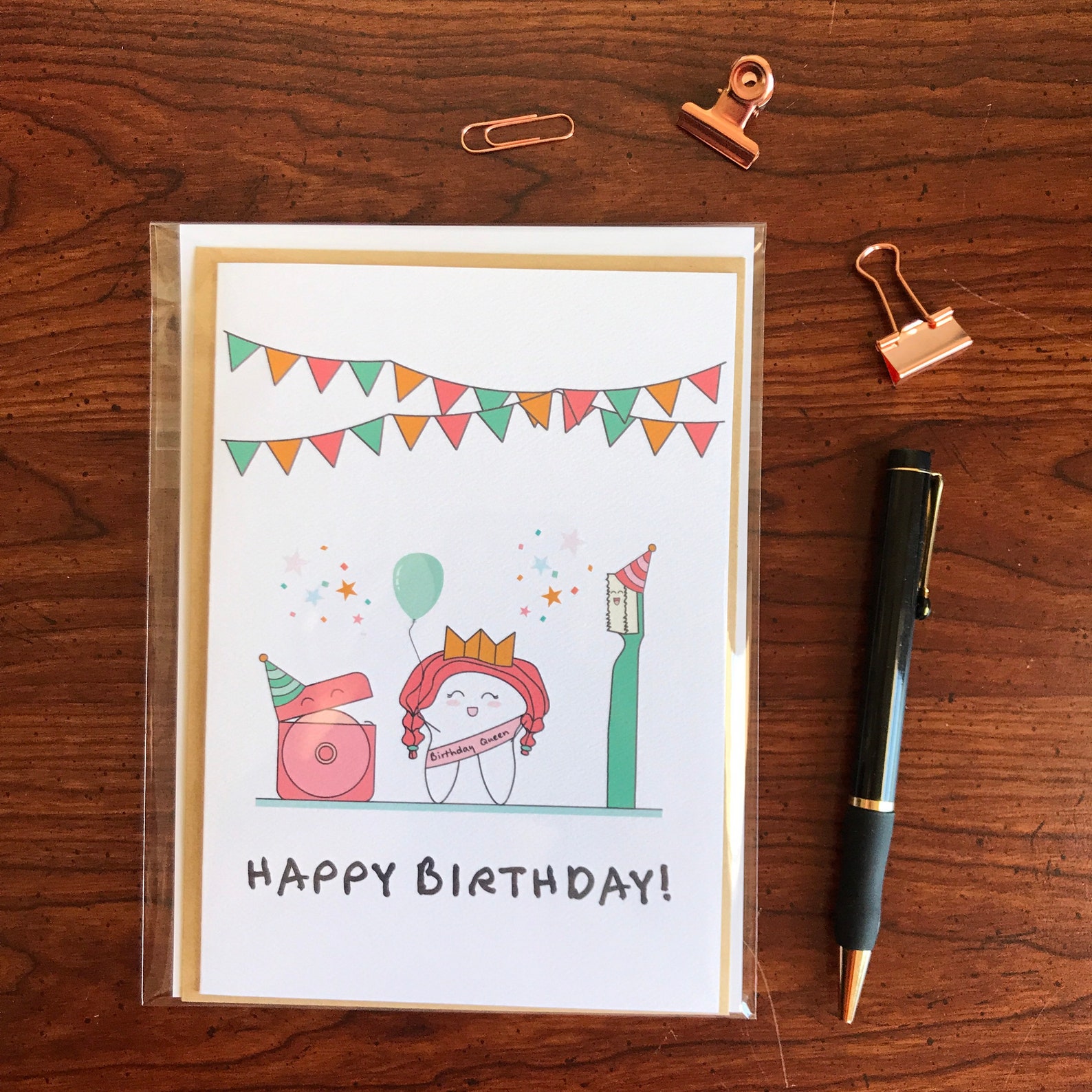 Dental Birthday Card Tooth Card Dentist Card Dental | Etsy