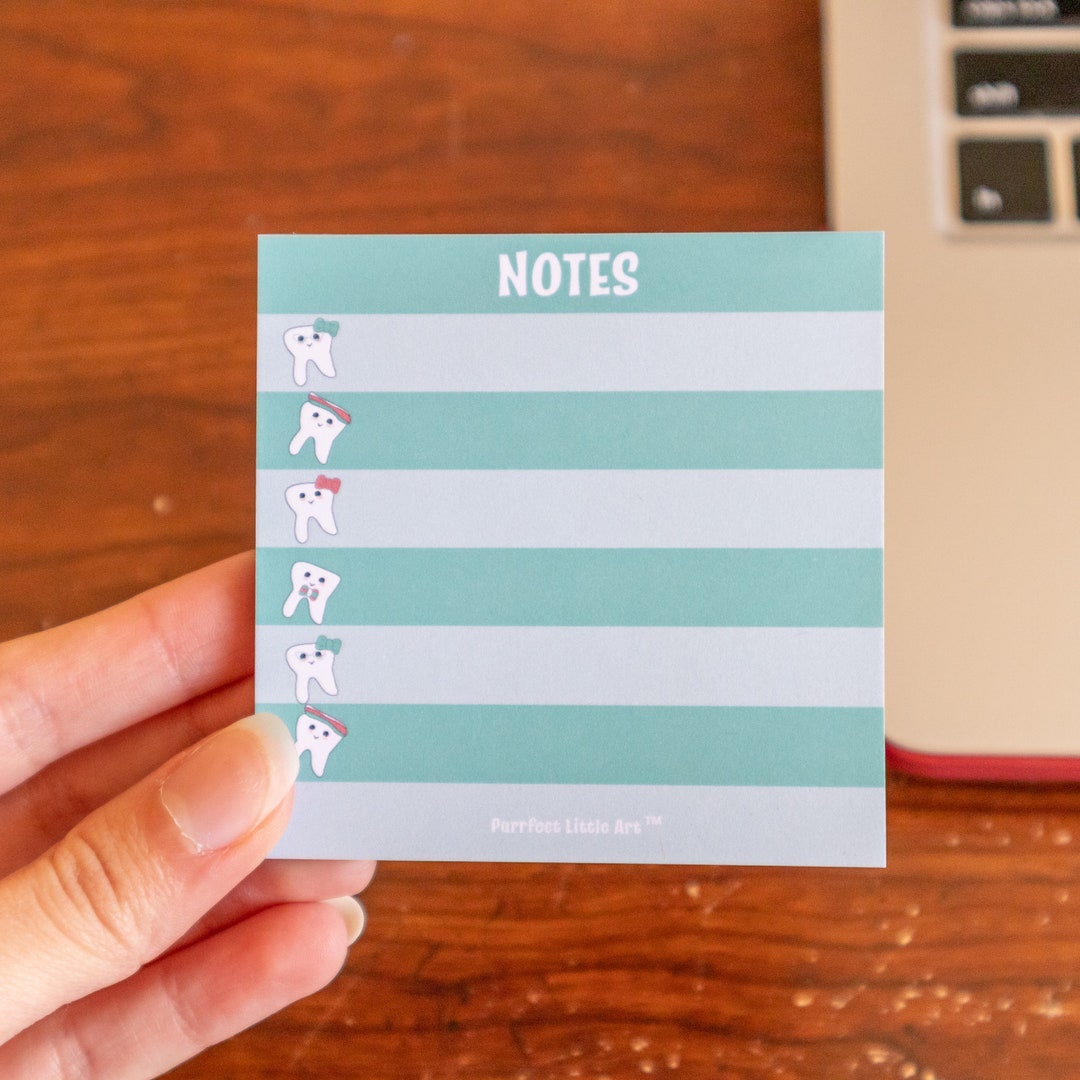 Personalized Dental Notepad | NOT Sticky Notes | Teeth Stationery ...