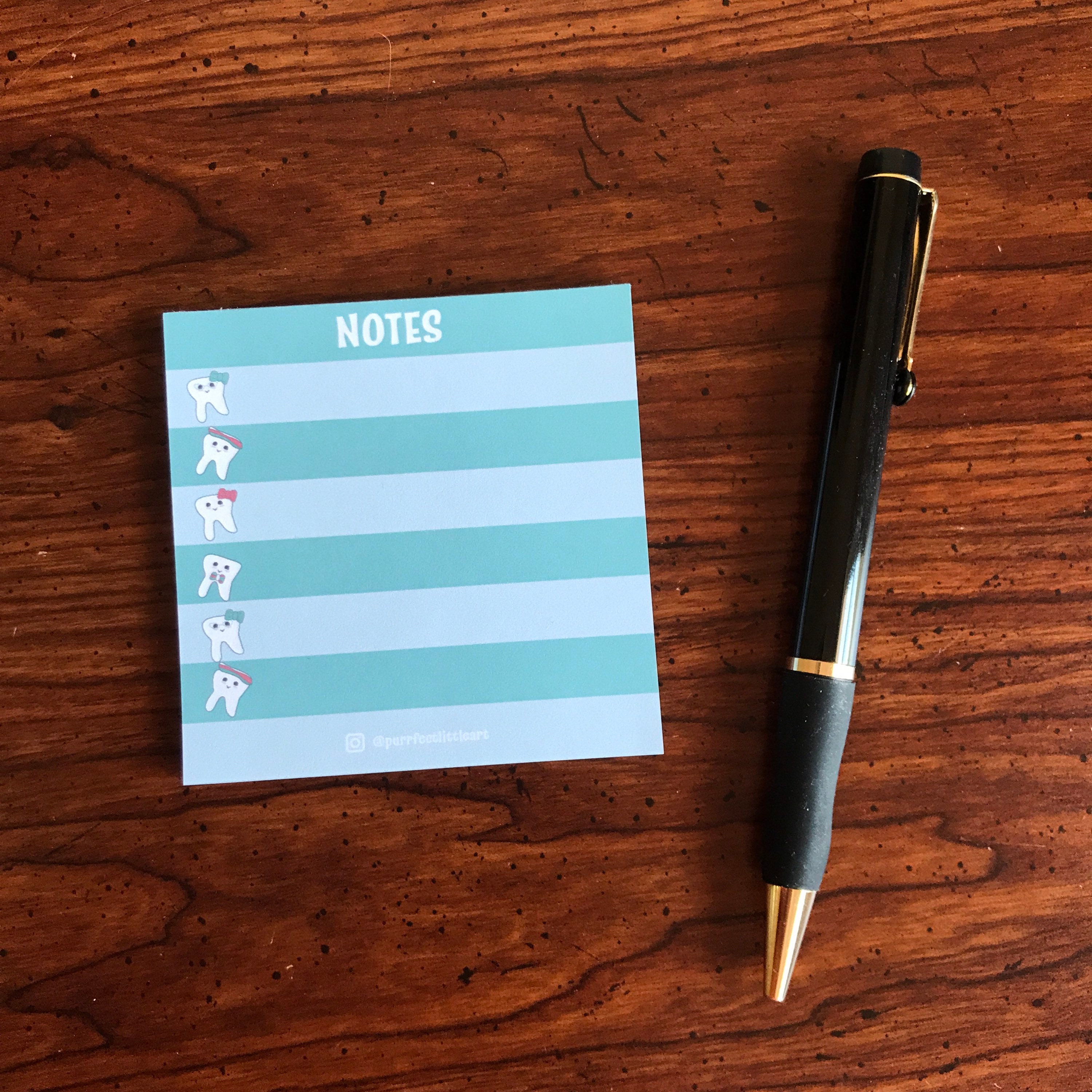 Personalized Dental Notepad | NOT Sticky Notes | Teeth Stationery ...