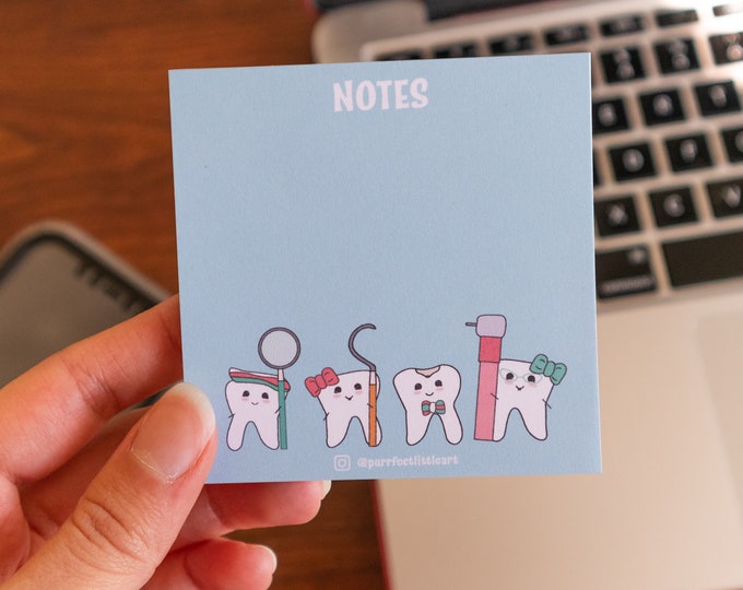 Dental Notepad Dental Tools NOT Sticky Notes Dentist Gift Dental ...