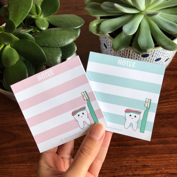 Dental Notepads 2-pack NOT Sticky Notes Teeth Stationery | Etsy