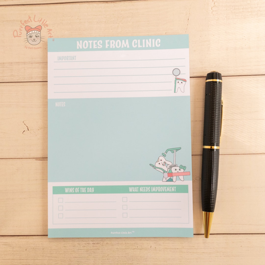Dental Clinic Notepad: Rdh/dentist Student Gift - Etsy