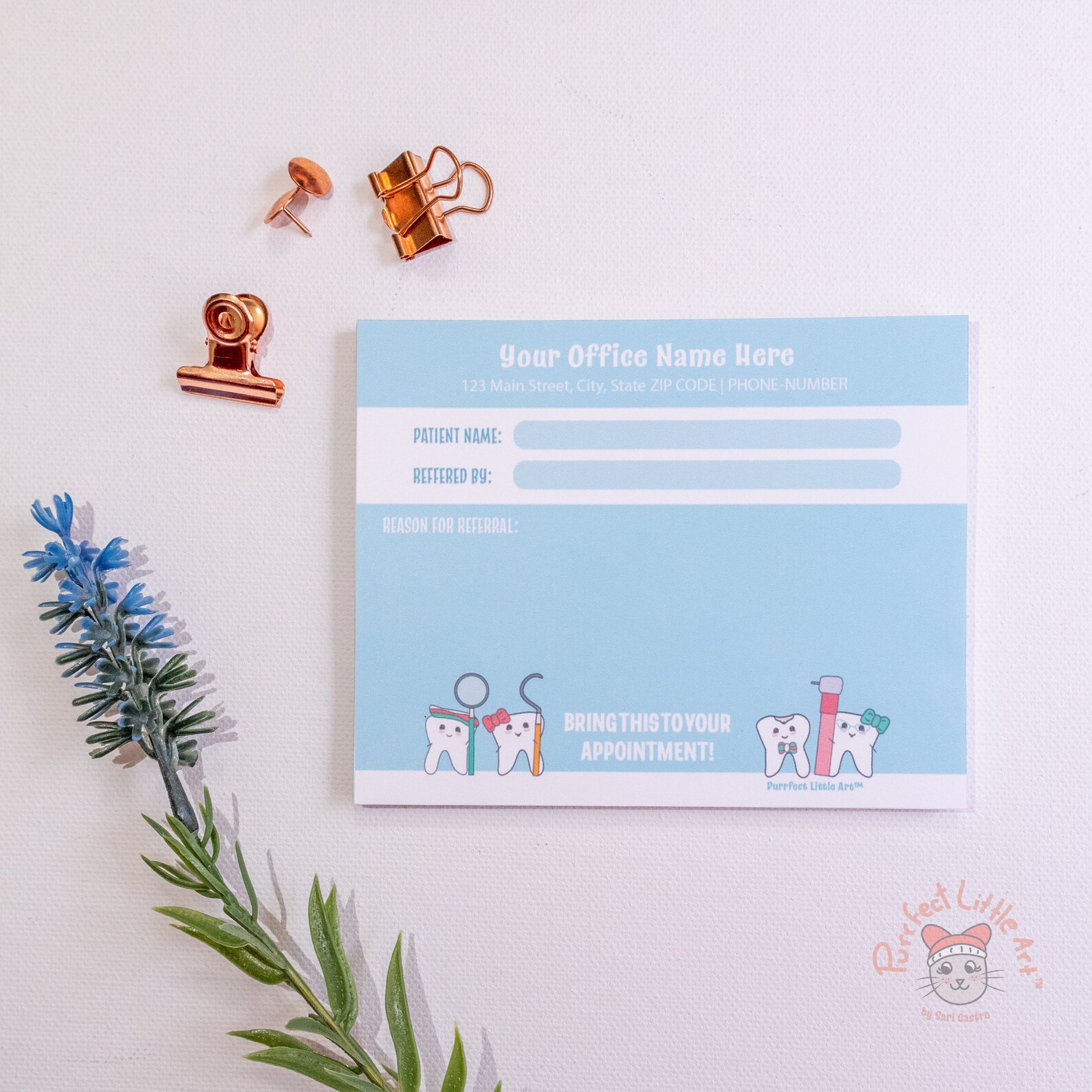Personalized Dental Referral Notepad: Pediatric Dentist Office - Etsy