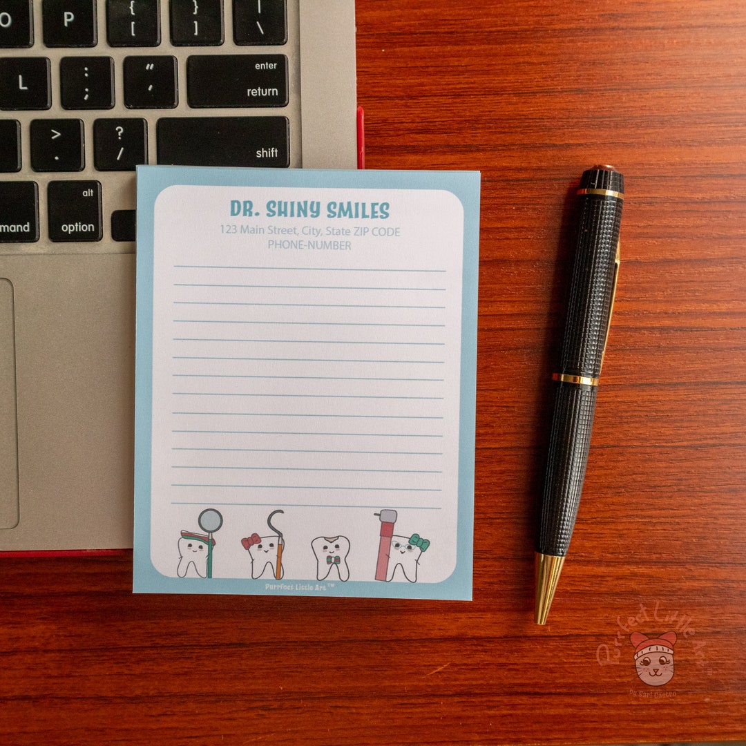 Custom Dental Office Notepad | Dental Tools | NOT Sticky Notes | Dental ...