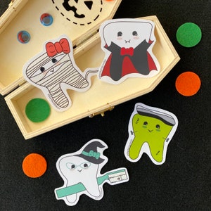 Tooth Halloween Sticker Pack | Dental Hygienist Halloween Stickers ...
