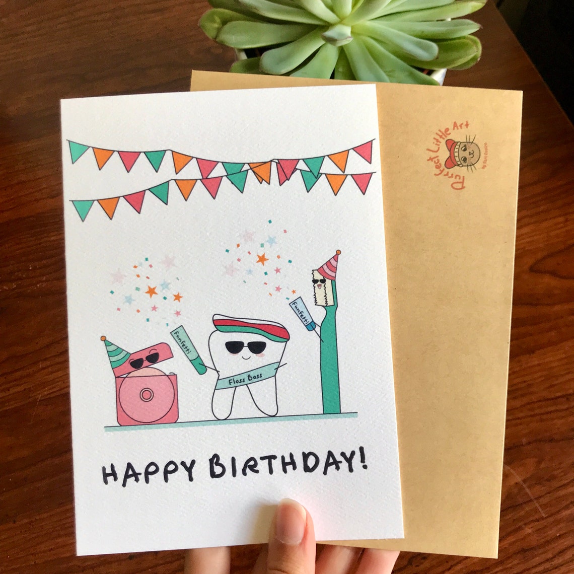 Dental Birthday Card Dental Hygienist Card Dental | Etsy