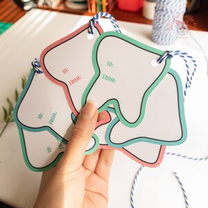 Tooth-shaped Gift Tags | Bundle-pack | Dental Hygienist Gift | Gift Tag ...