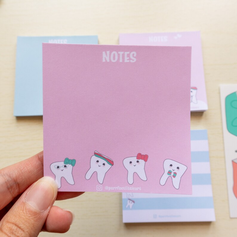 Cute Dental Notepads Bundle | 4-pack | Tear off Notepad| Dental Student ...