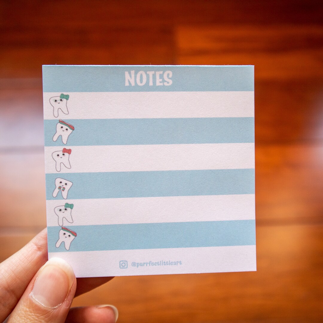 Personalized Teeth Notepad | NOT Sticky Notes | Dental Hygienist ...