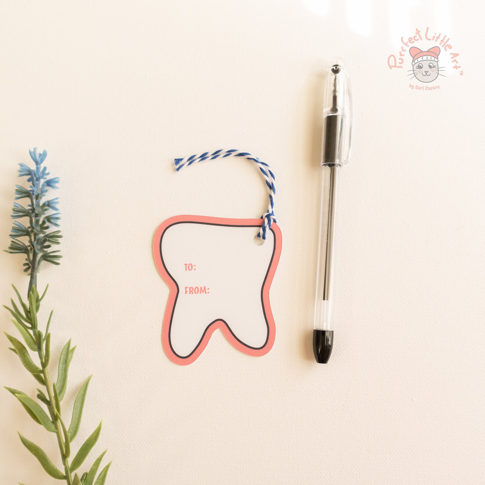 Tooth-shaped Gift Tags | Bundle-pack | Dental Hygienist Gift | Gift Tag ...