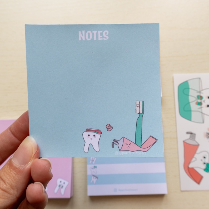 Cute Dental Notepads Bundle | 4-pack | Tear off Notepad| Dental Student ...