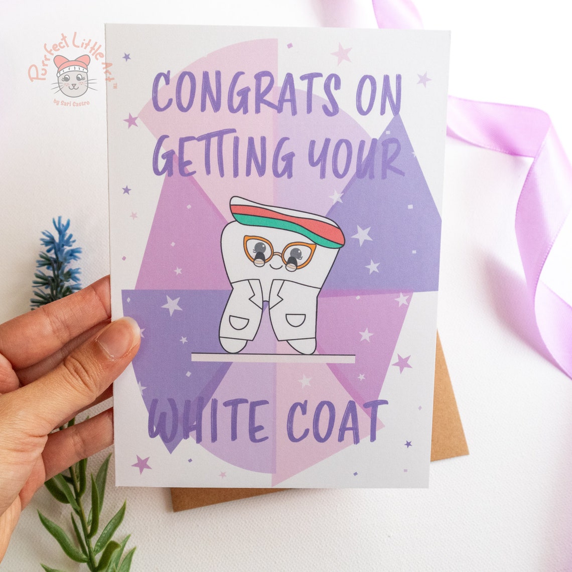 Dental White Coat Ceremony Card: Dental Student Gift - Etsy