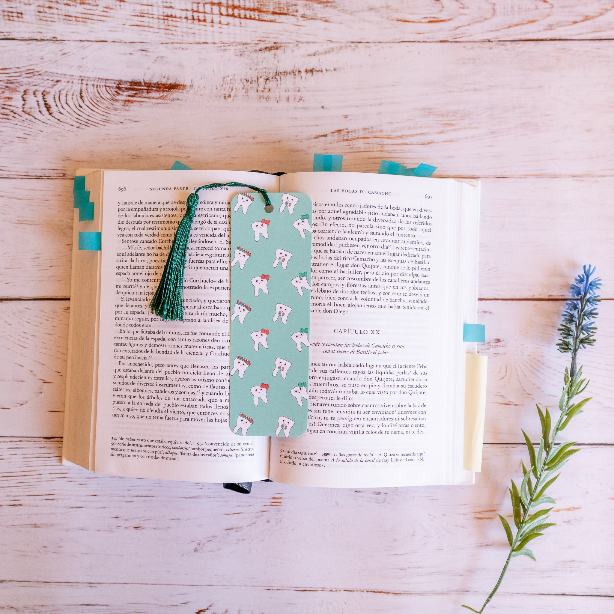 Dancing Teeth Bookmark: Dental Student Gift - Etsy