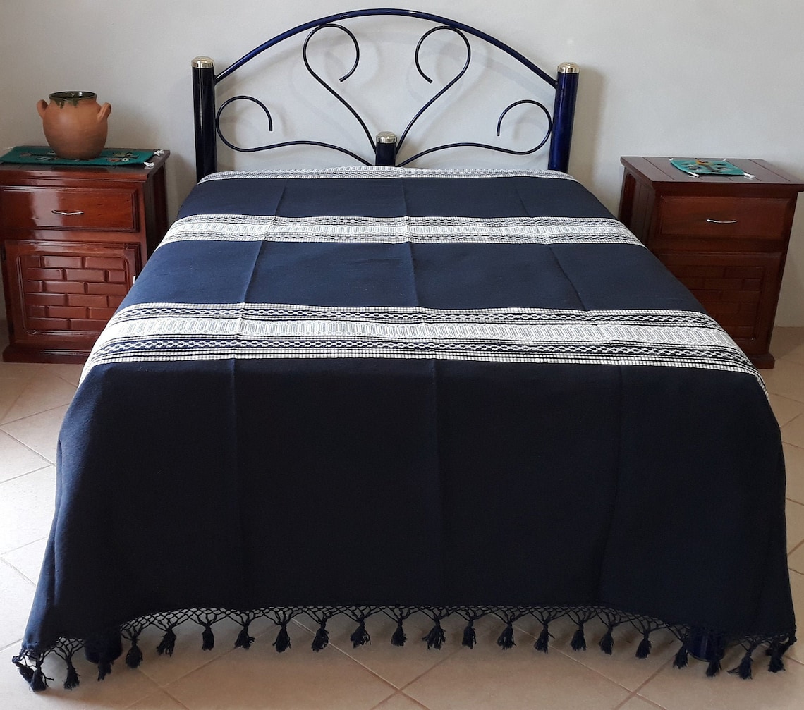 Colcha color Azul Marino tamaños: Queen size 8' 8 x - Etsy España