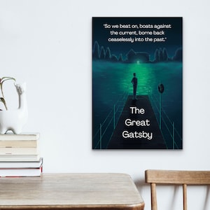 The Great Gatsby Digital Vertical Poster, F Scott Fitzgerald, Green ...