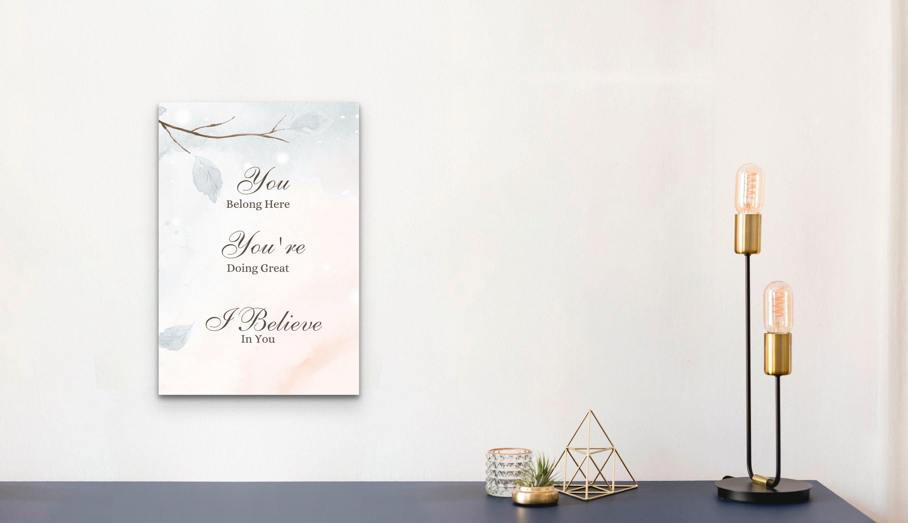 Motivational Digital Vertical Poster, Classroom Decor, You Belong Here ...