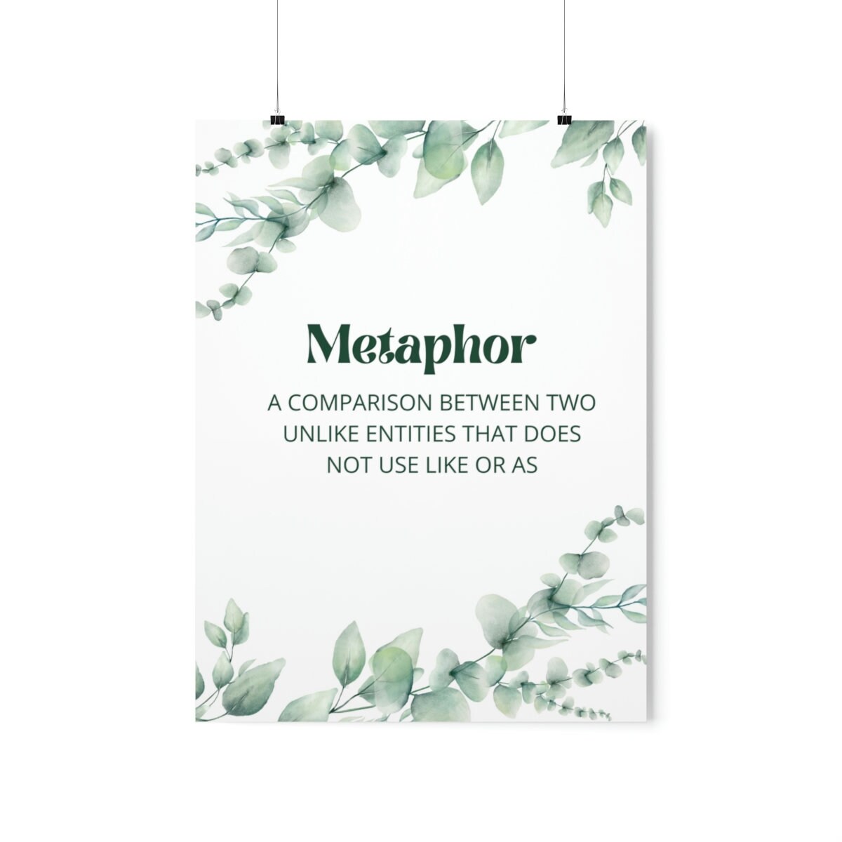 Figurative Language Digital Poster Set, Digital Download Posters ...