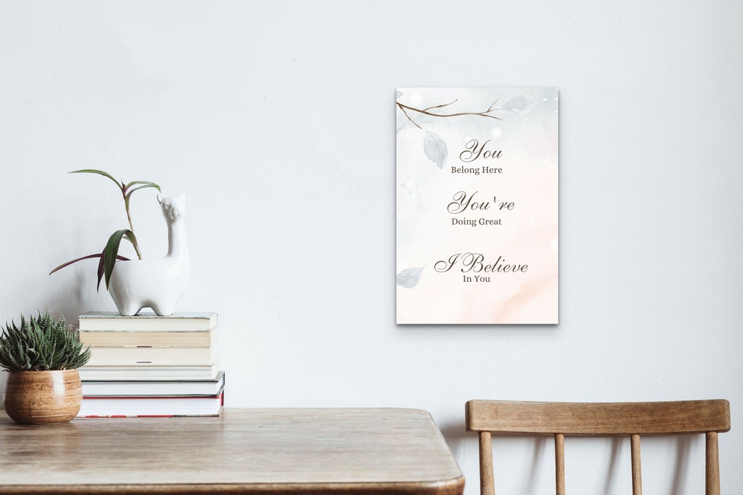 Motivational Digital Vertical Poster, Classroom Decor, You Belong Here ...