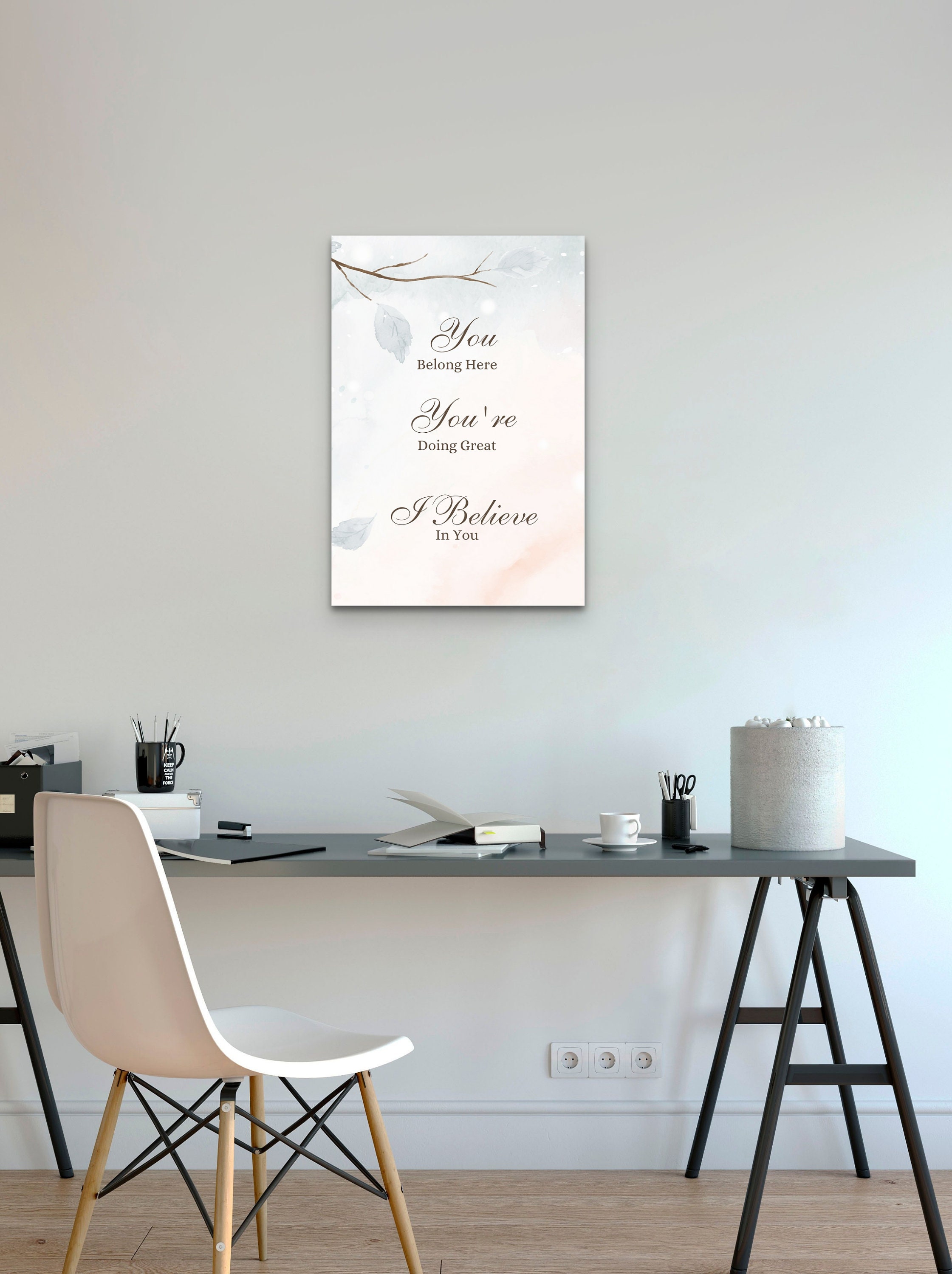 Motivational Digital Vertical Poster, Classroom Decor, You Belong Here ...