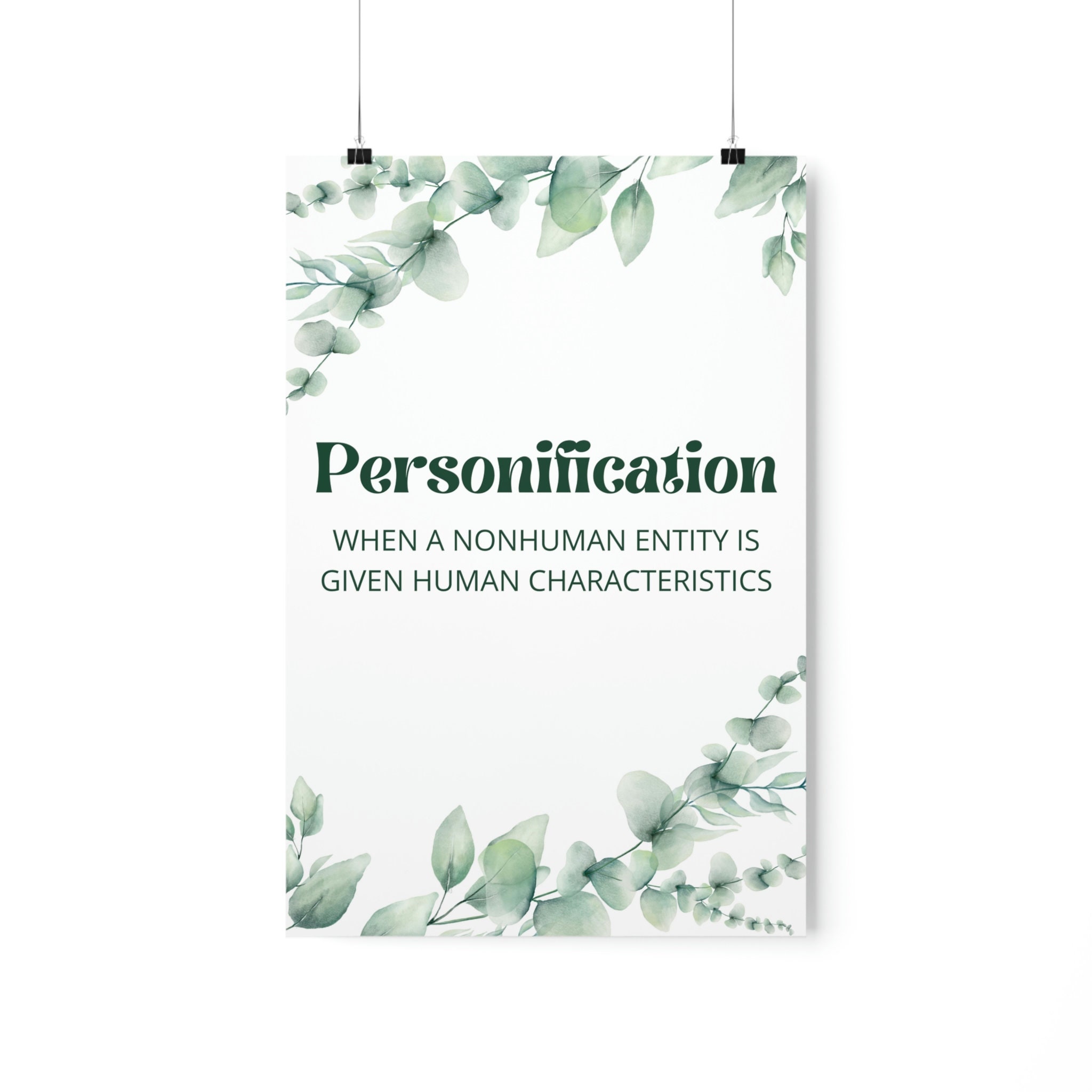 Figurative Language Digital Poster Set, Digital Download Posters ...