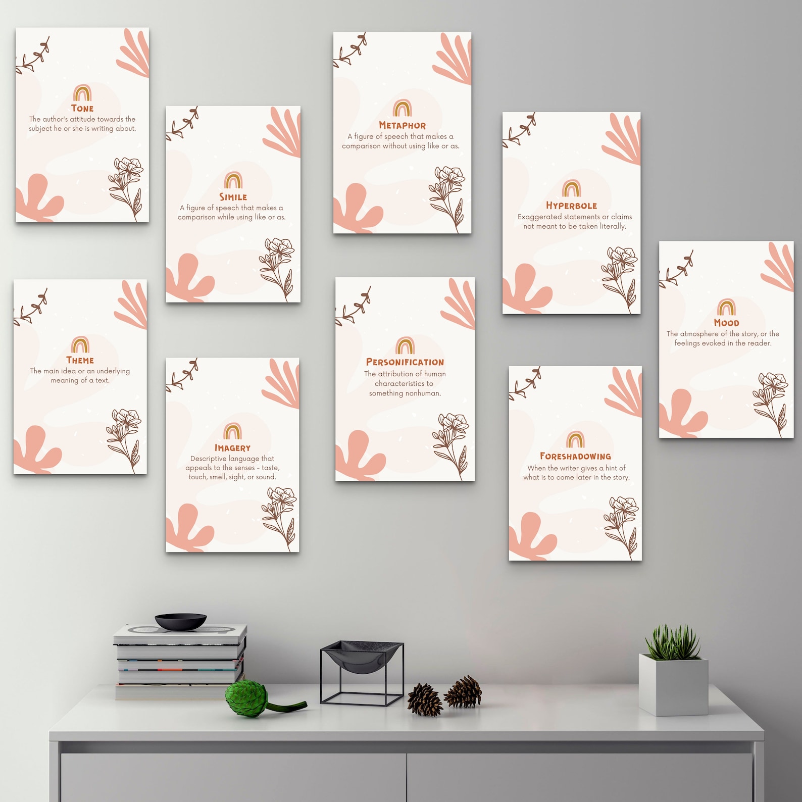 Figurative Language Digital Poster Set, English Classroom, Metaphor ...