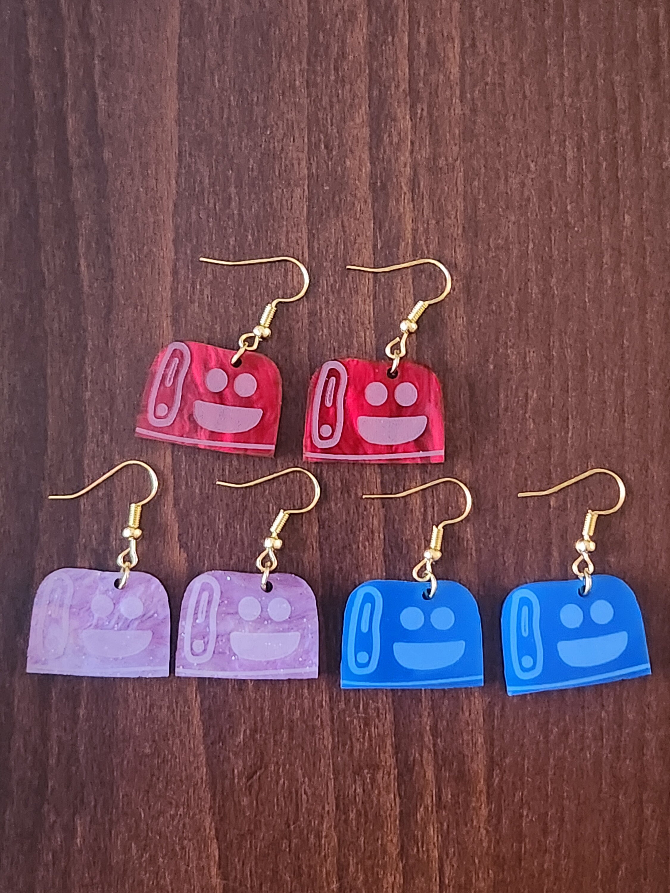 Friendly Toaster, Handmade Laser Cut Cute Food Dangle Jewelry, Fun ...