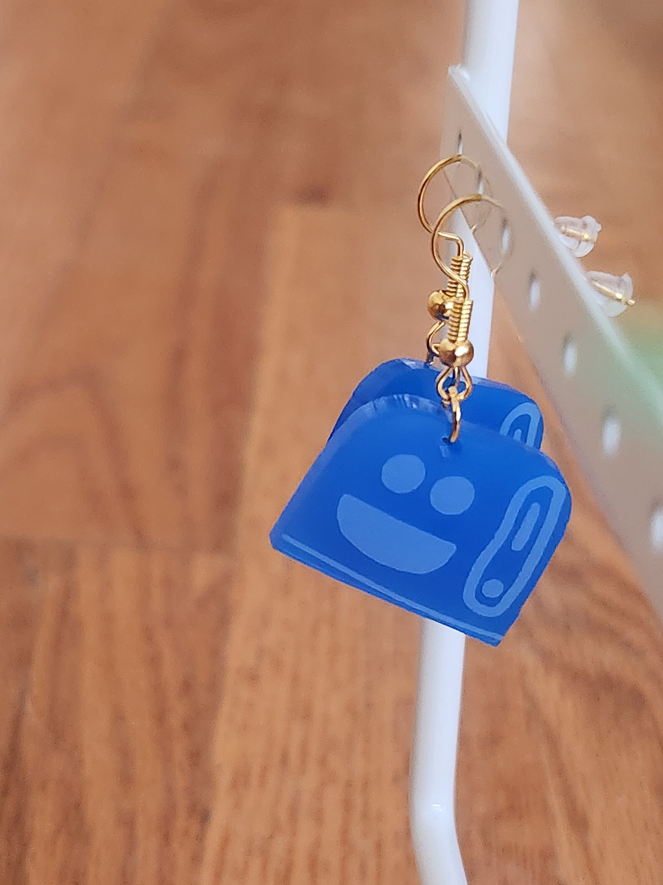 Friendly Toaster, Handmade Laser Cut Cute Food Dangle Jewelry, Fun ...