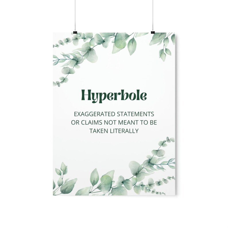 Figurative Language Digital Poster Set, Digital Download Posters ...