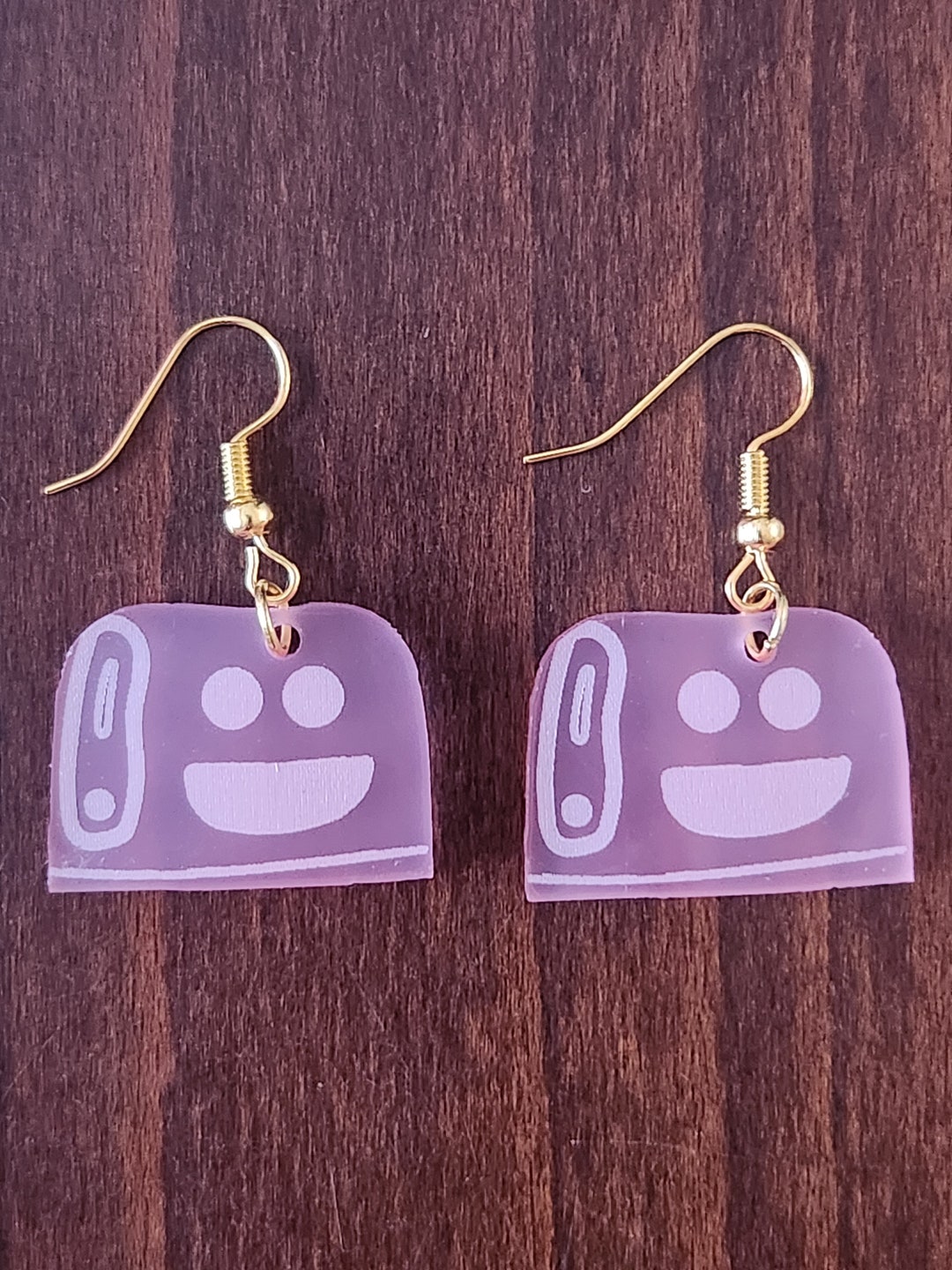 Friendly Toaster, Handmade Laser Cut Cute Food Dangle Jewelry, Fun ...