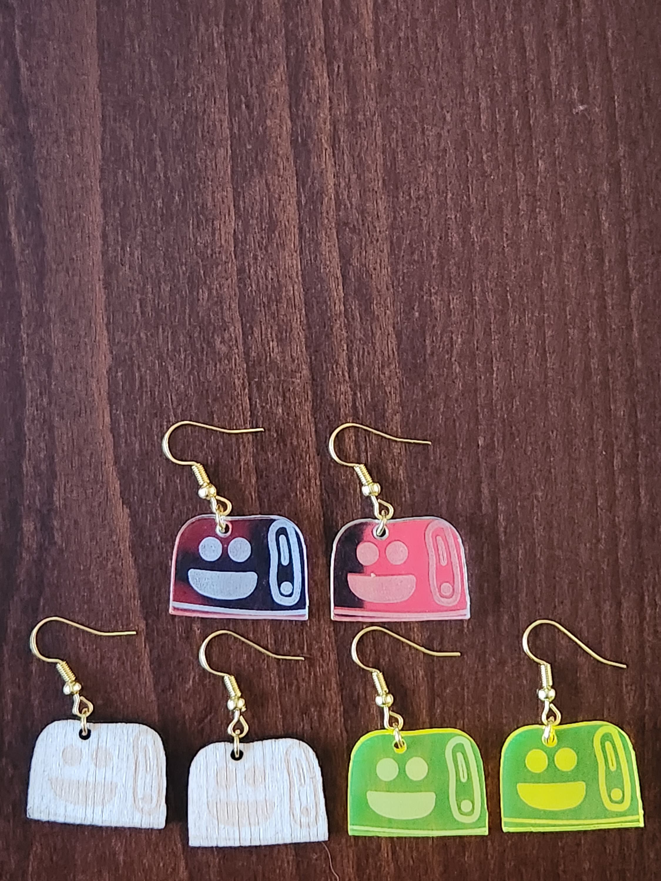 Friendly Toaster, Handmade Laser Cut Cute Food Dangle Jewelry, Fun ...