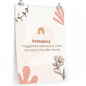 Figurative Language Digital Poster Set, English Classroom, Metaphor ...