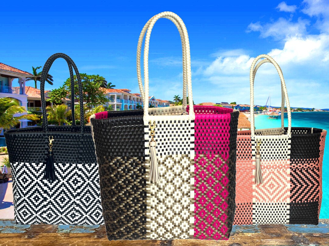 Mexican Tote Bag Mexican Purse Handmade Gift for Mom Recycled Plastic ...