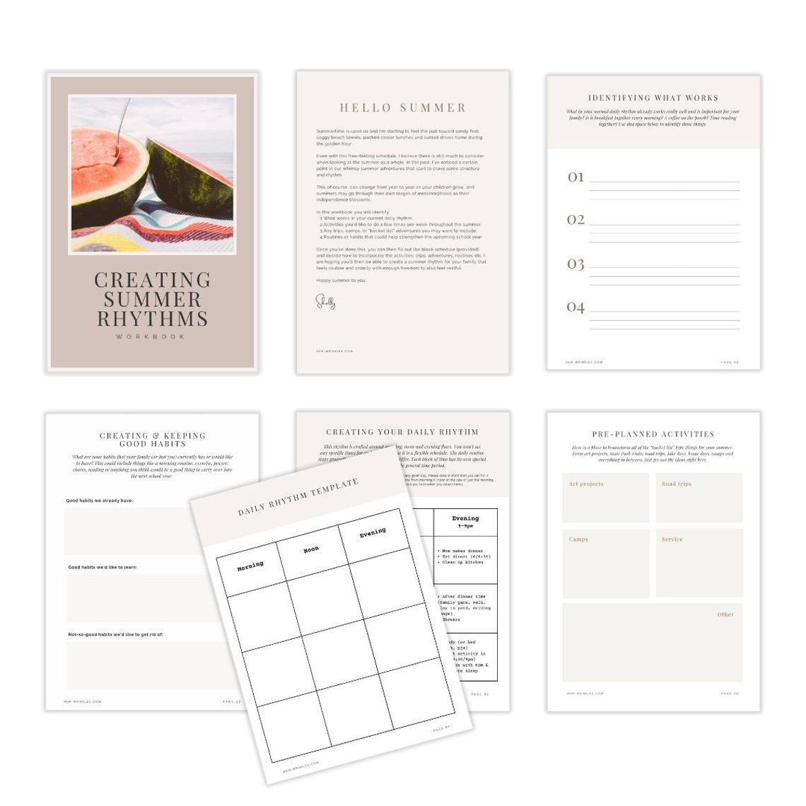 Summer Rhythm Printable Workbook / Instant Download / Family - Etsy