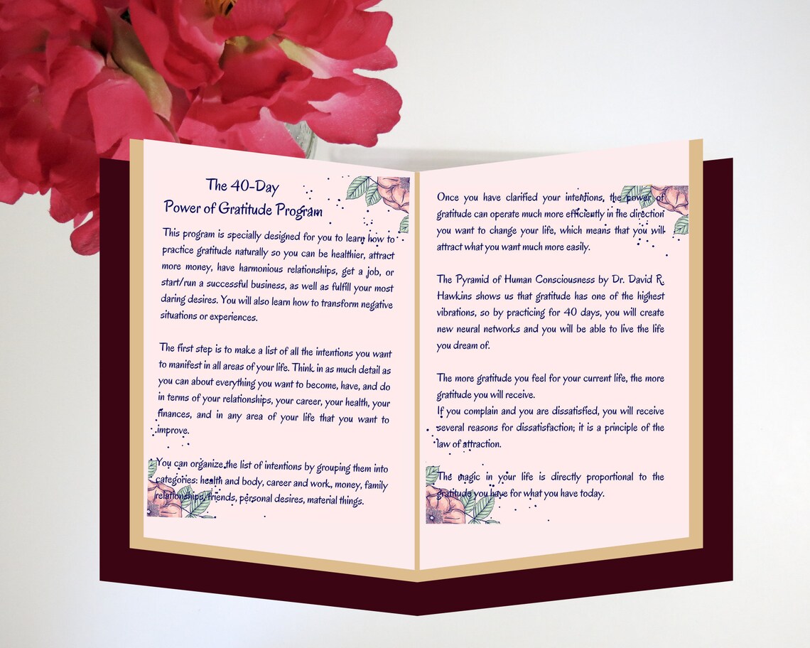 The 40-day Power of Gratitude Program, Gratitude Challenge, Gratitude ...