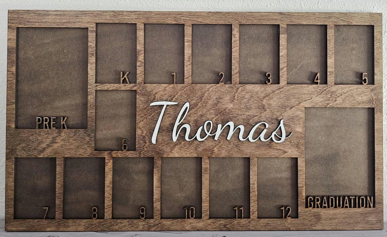 School Picture Collage Frame, Custom Photo Frame for Families ...